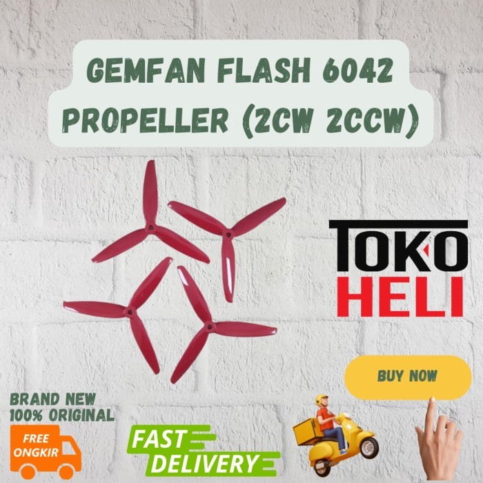 Jual Gemfan Flash 6042 Propeller 6x4.2x3 Ferrari Red (2CW 2CCW ...
