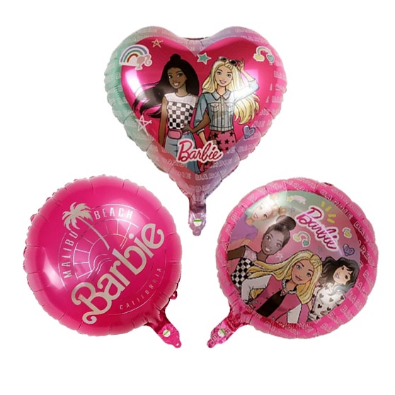 Jual BALON FOIL BARBIE BULAT HATI Dekorasi Pesta Ulang Tahun dan Mainan ...