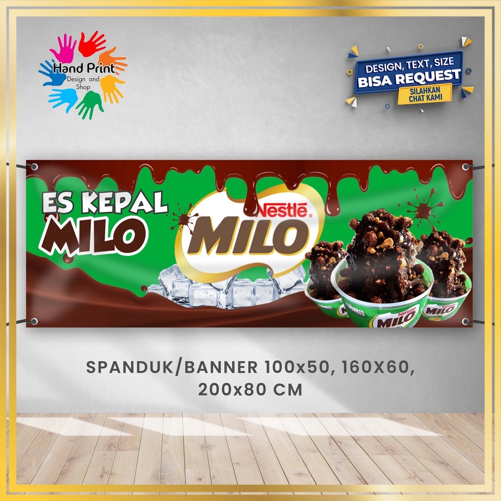 Jual SPANDUK / BANNER Es Es Kepal Milo Bisa Request Desain | Shopee ...