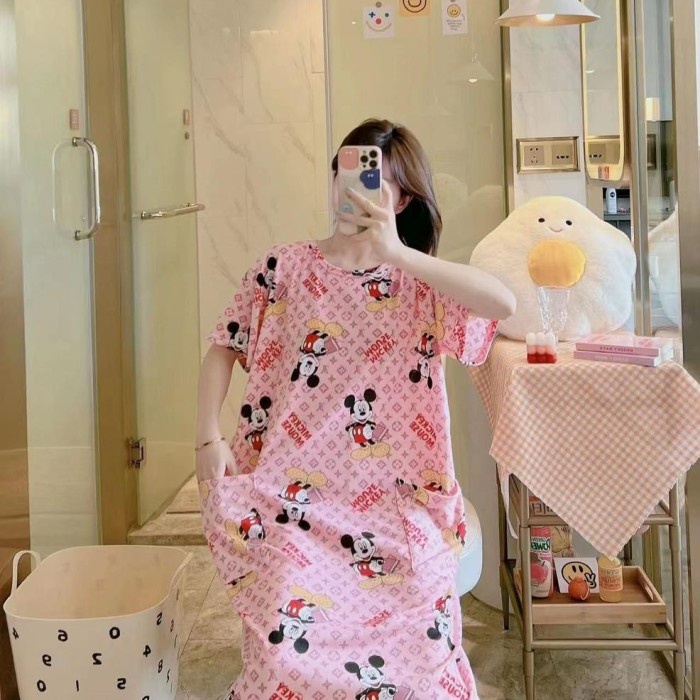 Jual LARIS -BAJU TIDUR DASTER WANITA IMPORT BIG SIZE - MK Pink, all ...