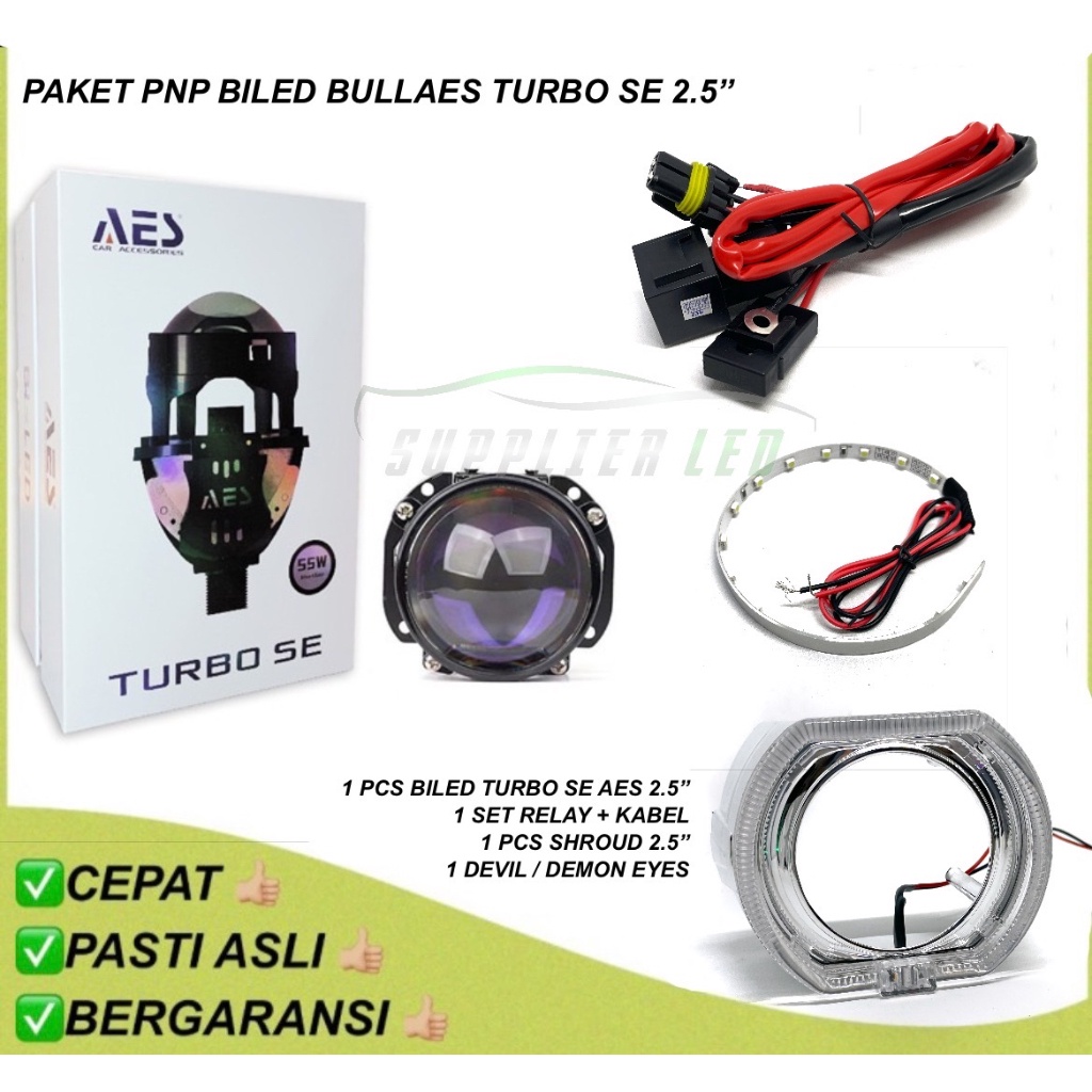 Jual PAKET PNP Biled Bullaes Turbo SE 2.5 Inch WST GEN 3 | Shopee Indonesia
