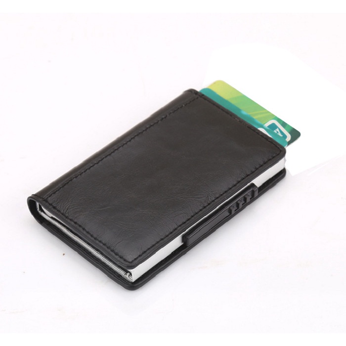 Jual Dompet Magnet Flip Leather Aluminum RFID - Kartu - Card Holder ...