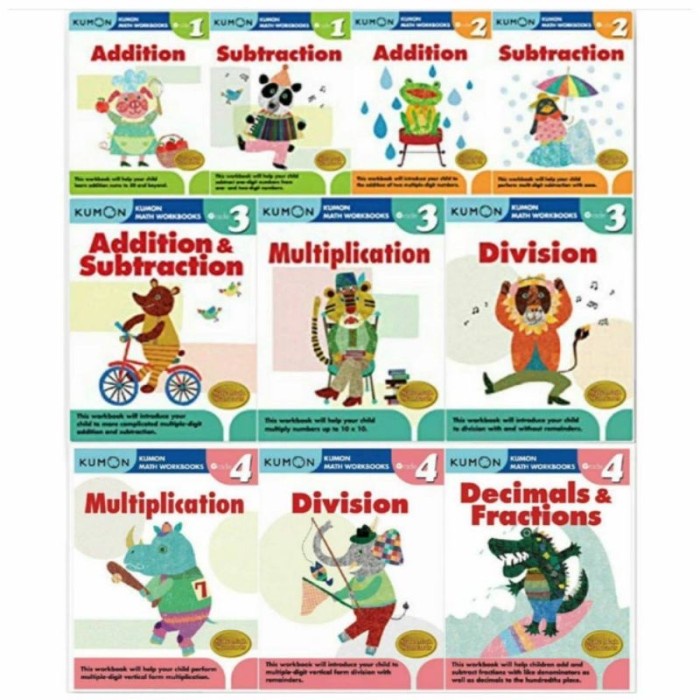 Jual Kumon Math Workbooks ed Book Buku Impor Matematika Anak SD kado ...