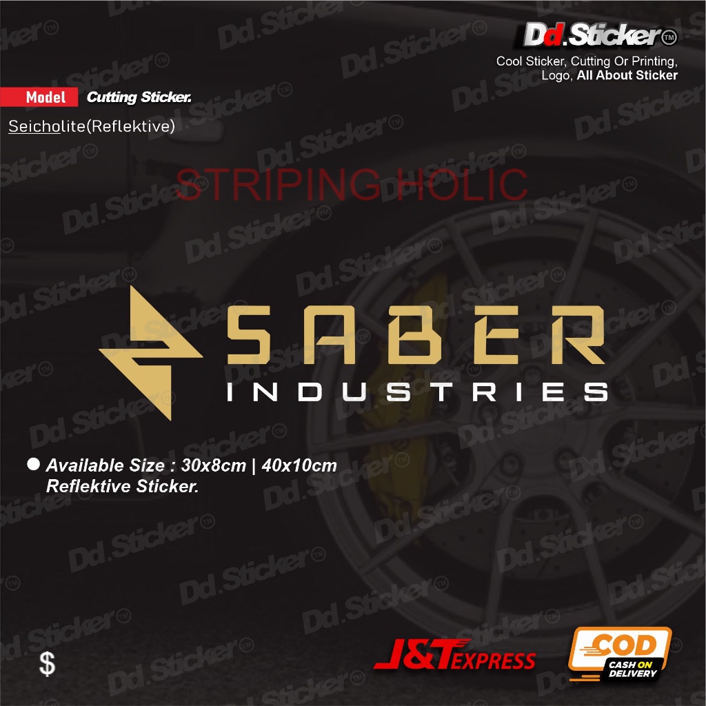 Jual Sticker Saber Industries Logo Cutting | Kaca mobil | Shopee Indonesia