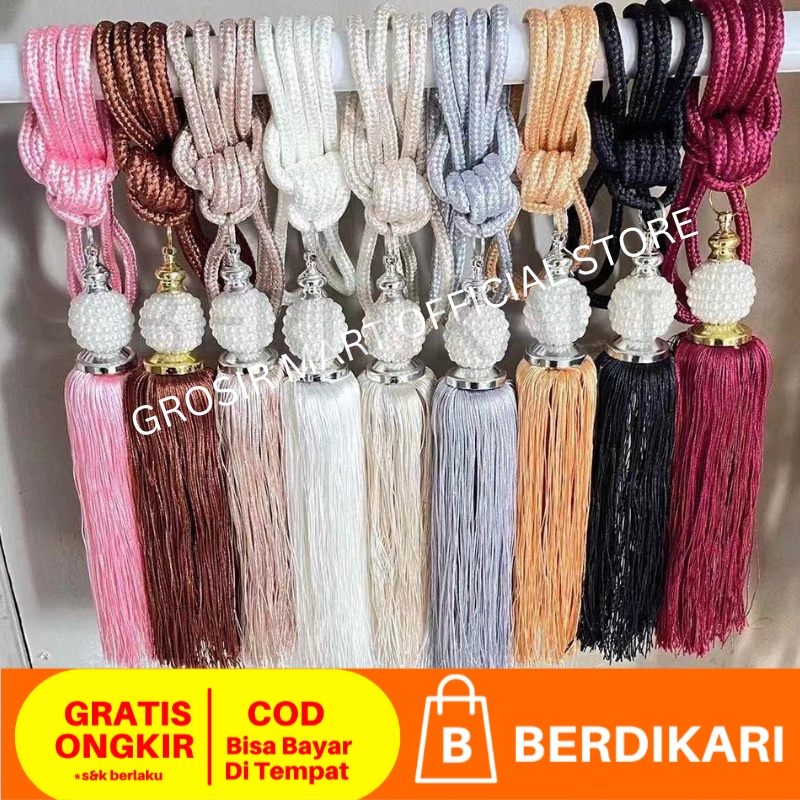 Jual Tasel Gorden Mutiara Rumbai Cantik Elegan Mewah Tali Gorden Rumbai ...