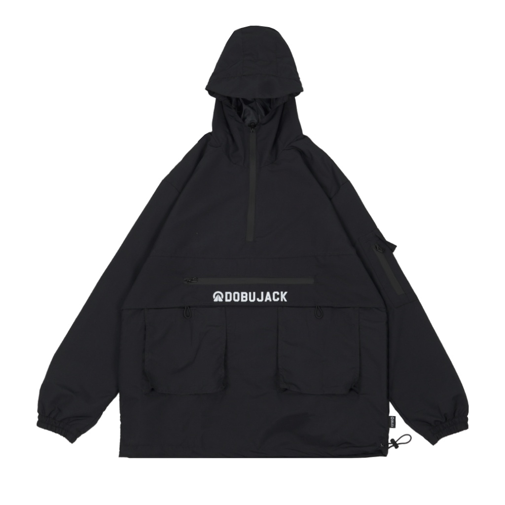 Jual Dobujack Cagoule Jacket Wolk Black | Shopee Indonesia