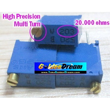 Jual Potensiometer presisi 20K ohm multiturn - adjustable resistor ...