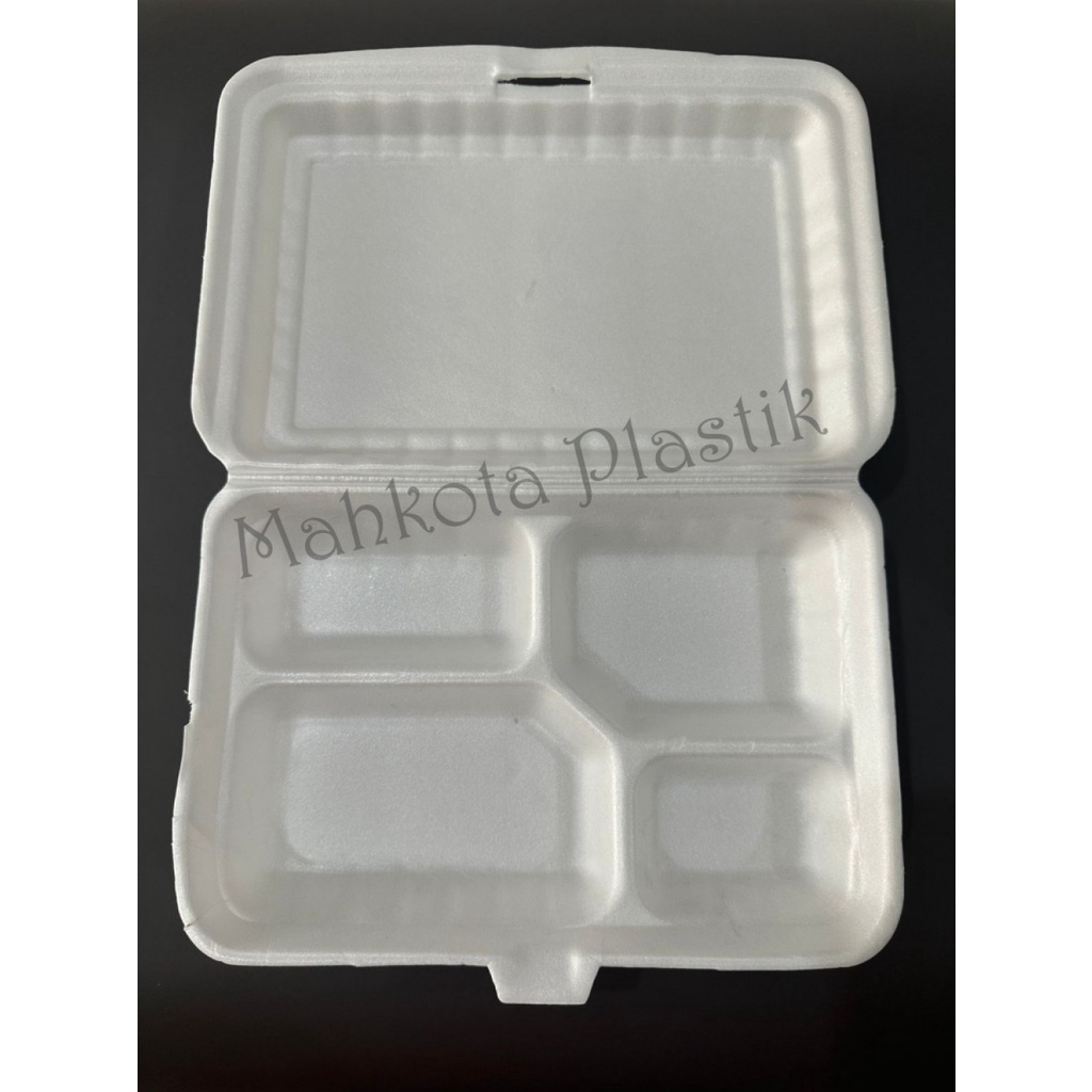 Jual Styrofoam Lunch Box Kotak Makan Lux L-04S isi 50pcs | Shopee Indonesia