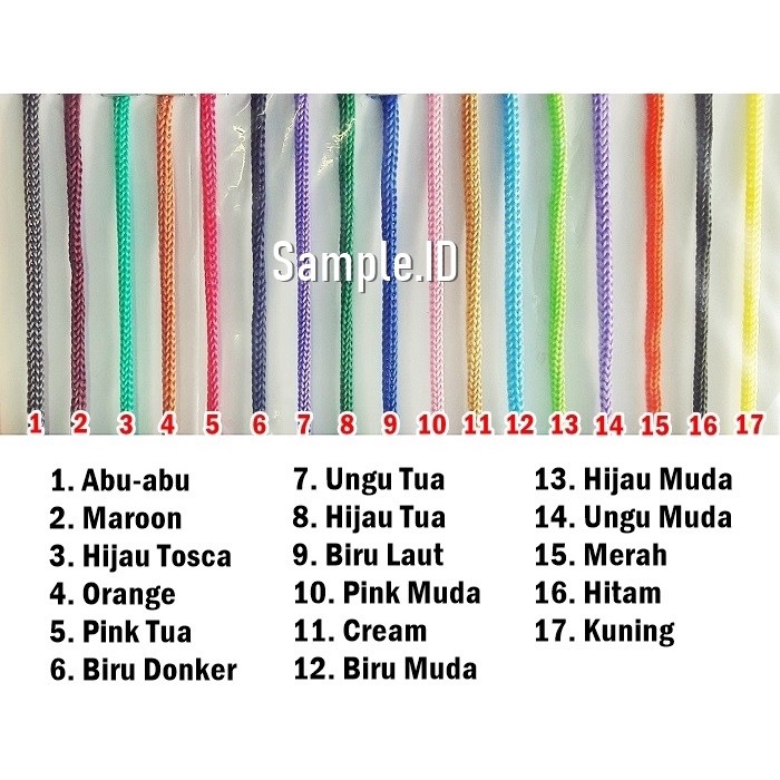 Jual Tali Benang Kur / Tali Handle Kado PaperBag / Cord Rope 3mm ...