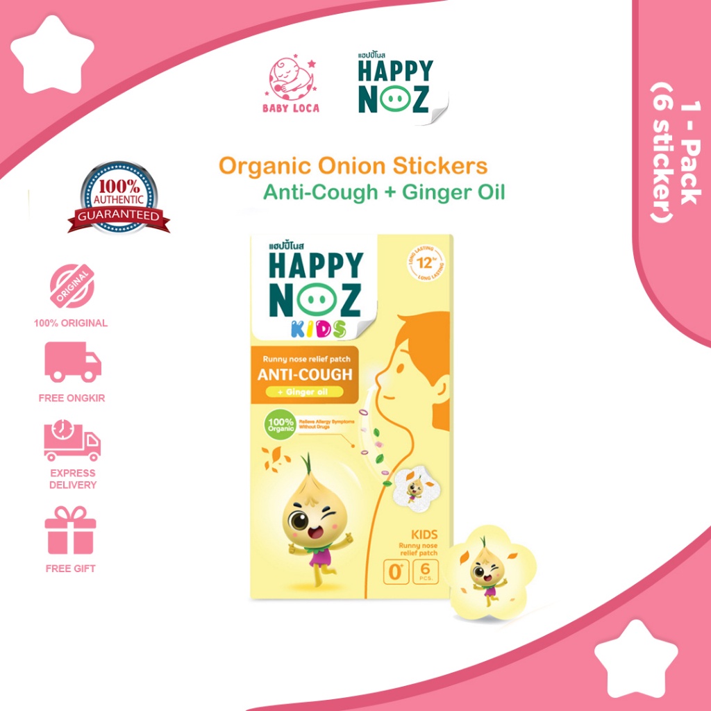 Jual Happy Noz ANTI-COUGH With GINGER OIL | Sticker Bawang Anti Batuk ...