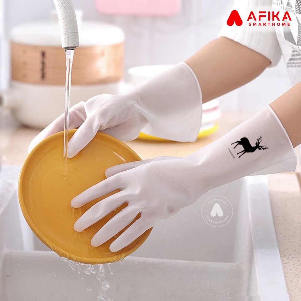 Jual Sarung Tangan Karet Cuci Piring Serbaguna Cleaning Gloves | Shopee ...