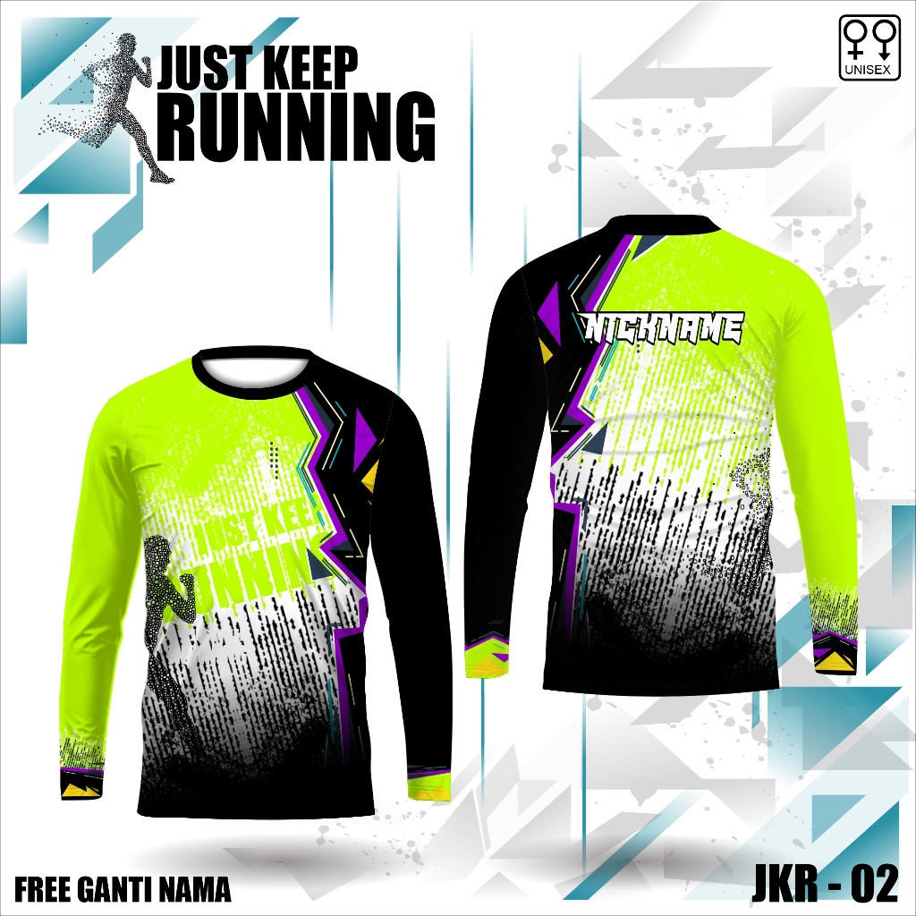 Jual jersey lari baju marathon kaos joging lengan panjang Best Seller ...