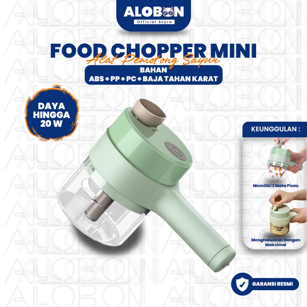 Jual ALOBON ELECTRIC HAND HELD COOKING HAMMER VEGETABLE FOOD CHOPPER ...