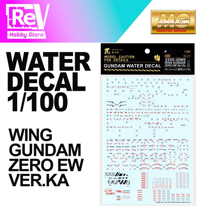 Jual GUNDAM WATER DECAL MG WING ZERO GUNDAM EW VER.KA MASTER GRADE ...