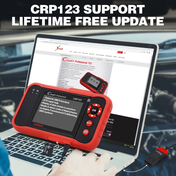 Jual LAUNCH X431 Creader CRP123 Professional OBD2 Code Reader Scanner ...