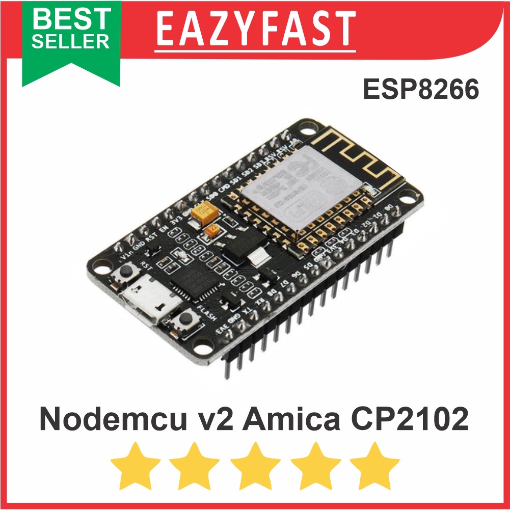 Jual NodeMCU v2 Amica LUA WiFi CP2102 ESP8266 ESP12 IoT Internet Module | Shopee Indonesia