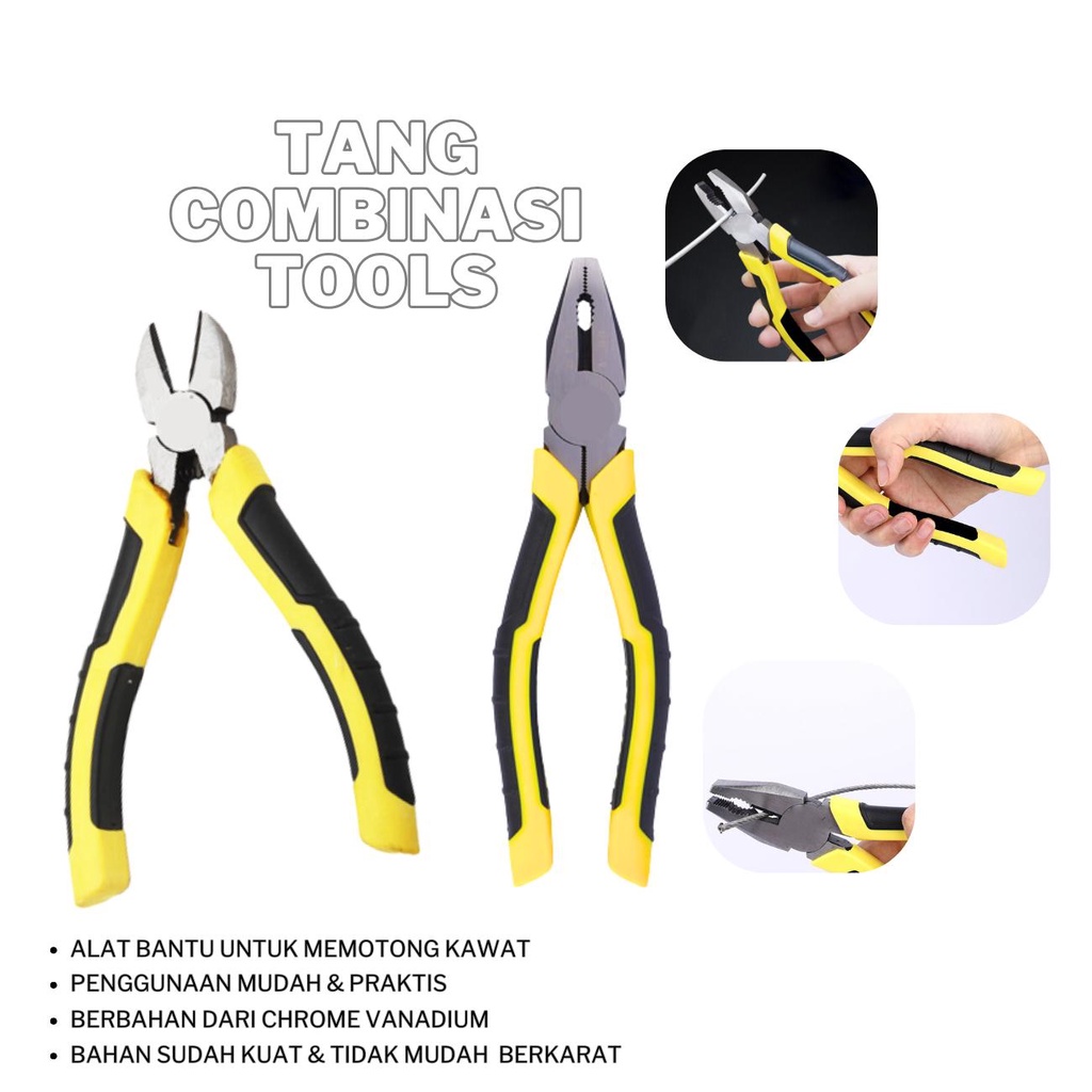 Jual OLALA Tang Kombinasi / Tang Potong 8" Inch Tang Biasa Tang Jepit ...