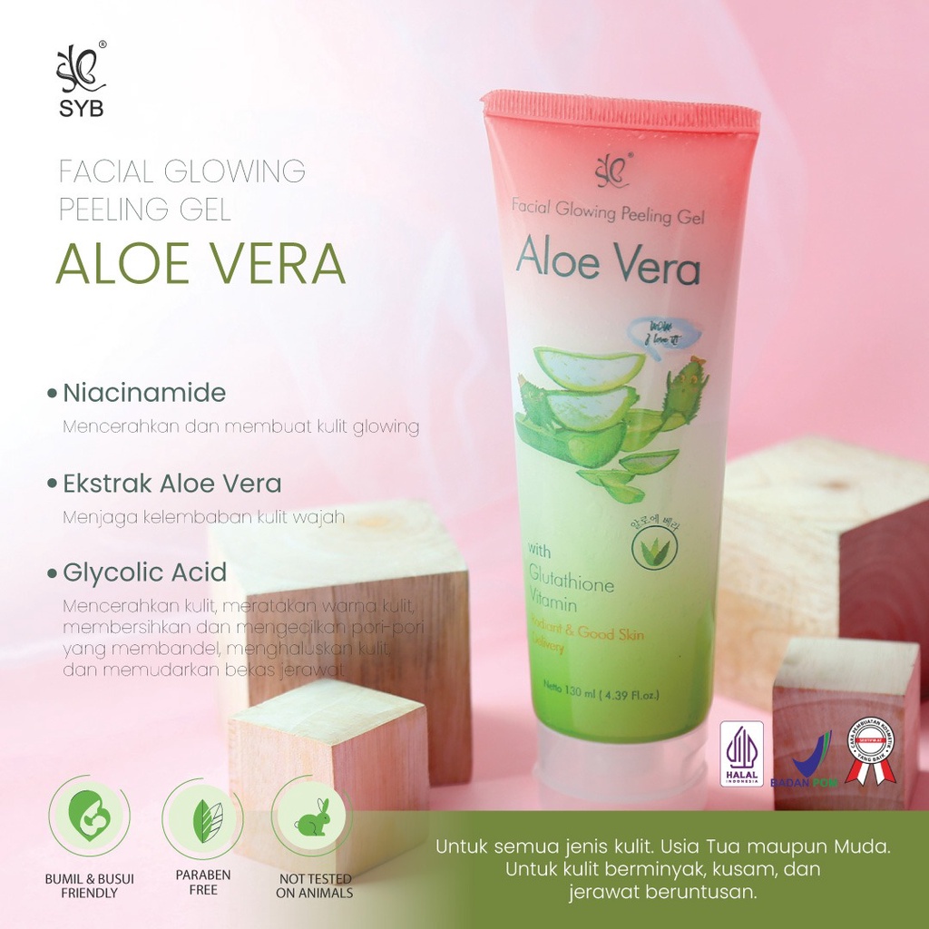 Jual Syb Facial Glowing Peeling Gel Aloe Vera Shopee Indonesia