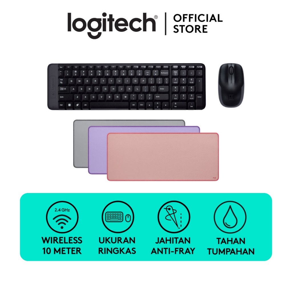 Jual [BUNDLING] Logitech MK215 Combo Keyboard + Mouse Wireless Compact ...
