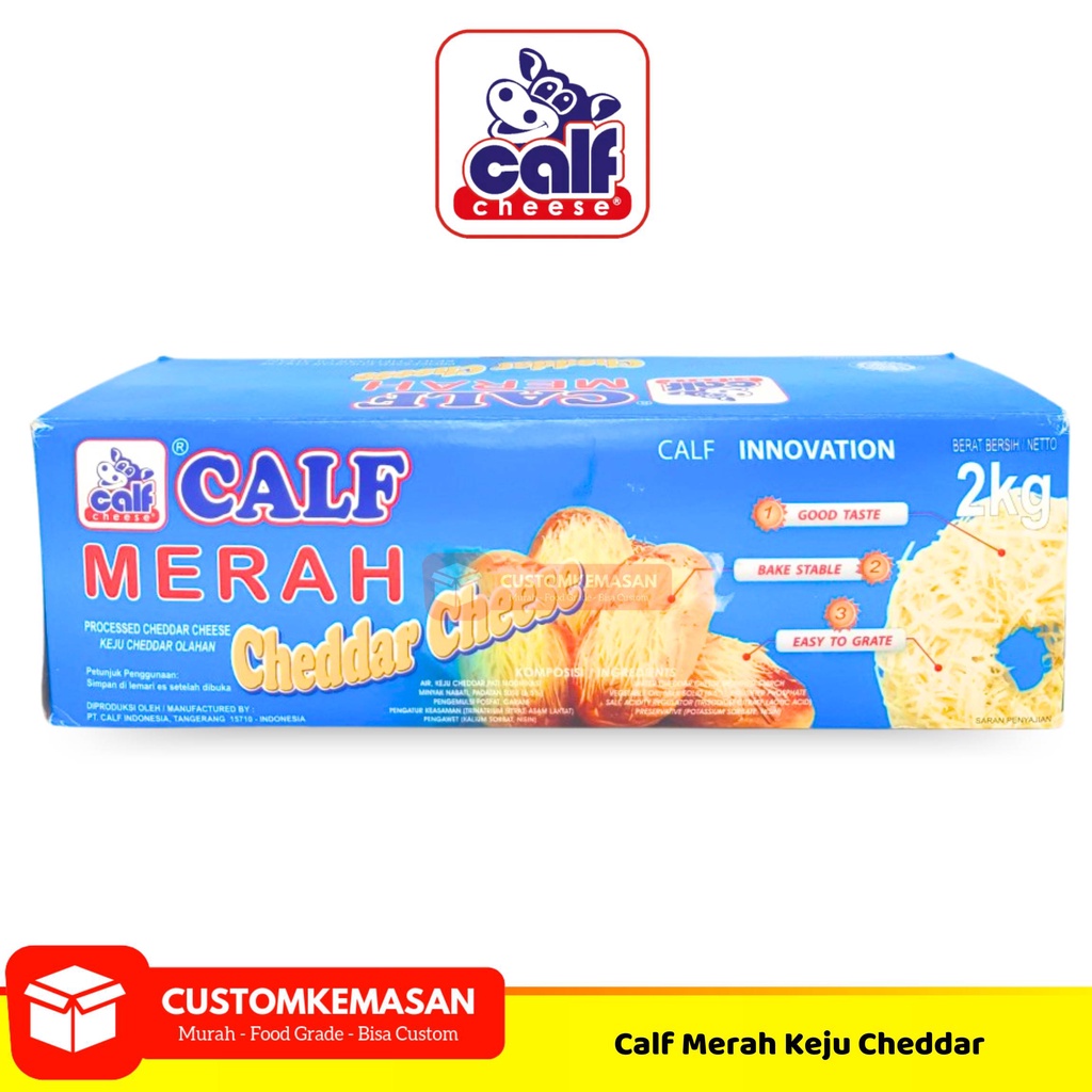 Jual Calf Cheese / Calf Keju Cheddar / Cheddar Cheese / Red Cheddar ...