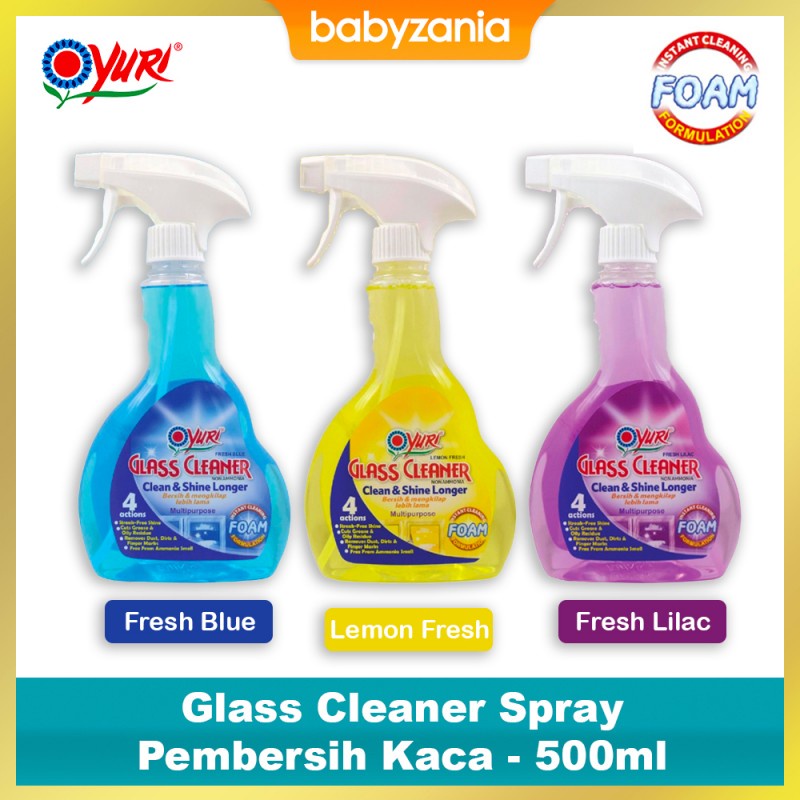 Jual Yuri Glass Cleaner Cairan Pembersih Kaca Botol Spray - 500 ml ...