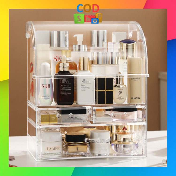 Jual COD - R6024 Rak Kosmetik Akrilik Transparan / Storage Box Drawer ...