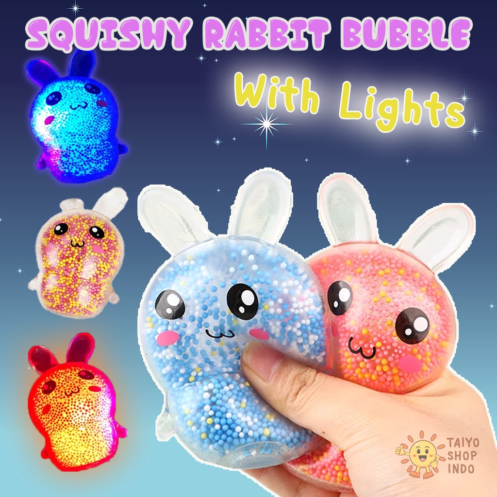Jual TAIYO Squishy Rabbit Bubble With Lights LED Pinch Lampu Kelinci ...