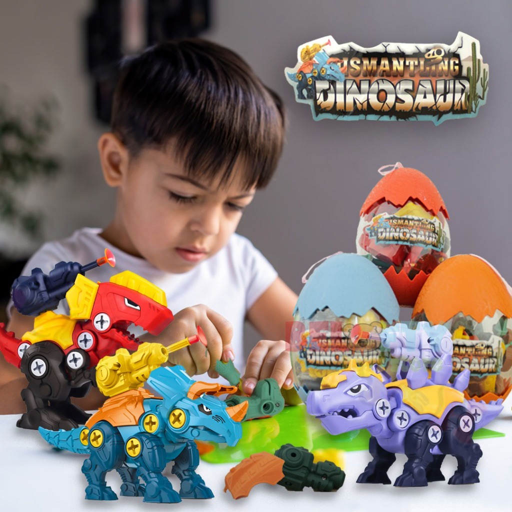 Jual Mainan Anak Rakit Robot Dinosaurus DIY Dismantling Dinosaur Egg ...