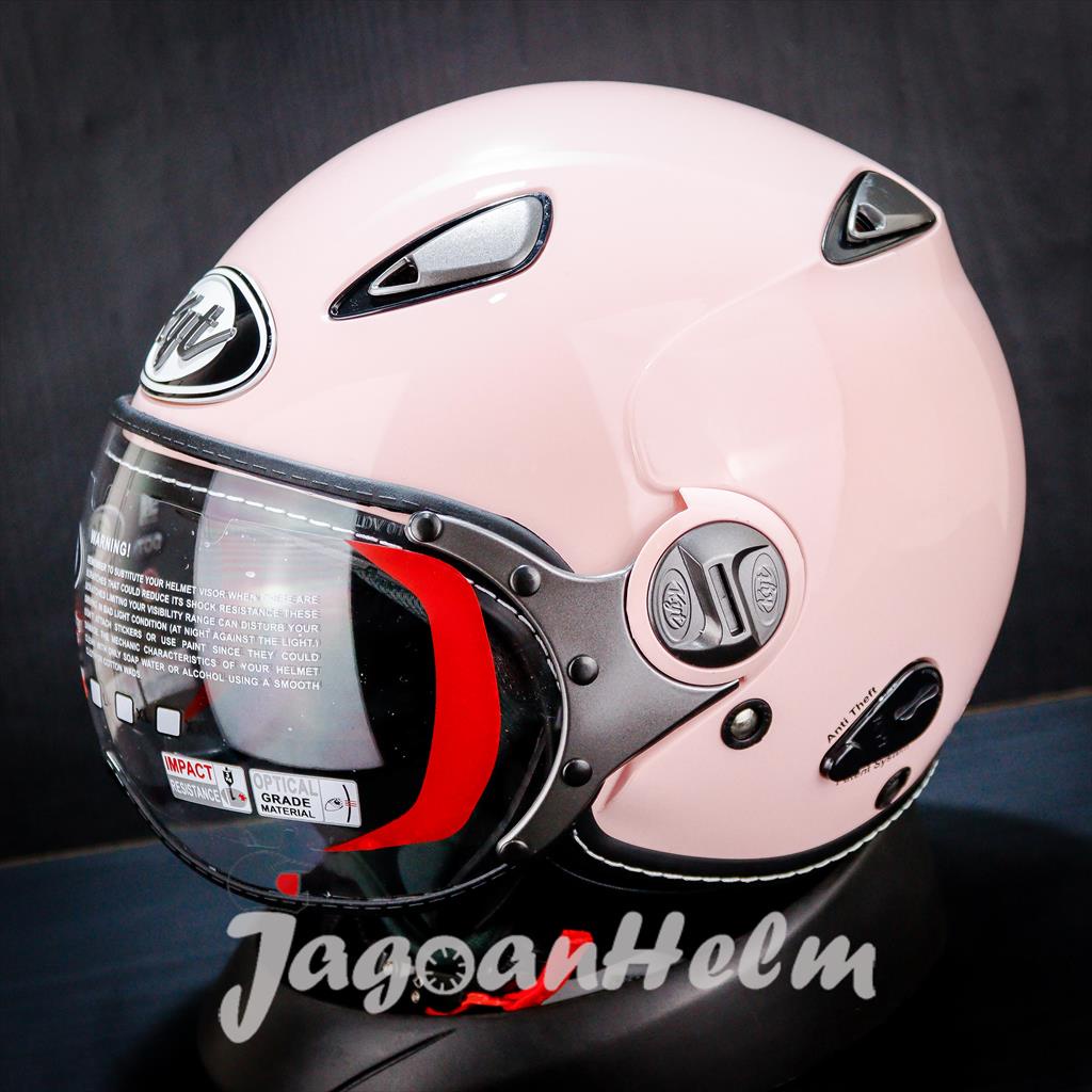 Jual KYT HELM ELSICO SOLID | LIGHT PEACH | SINGGLE VISOR - RETRO ...