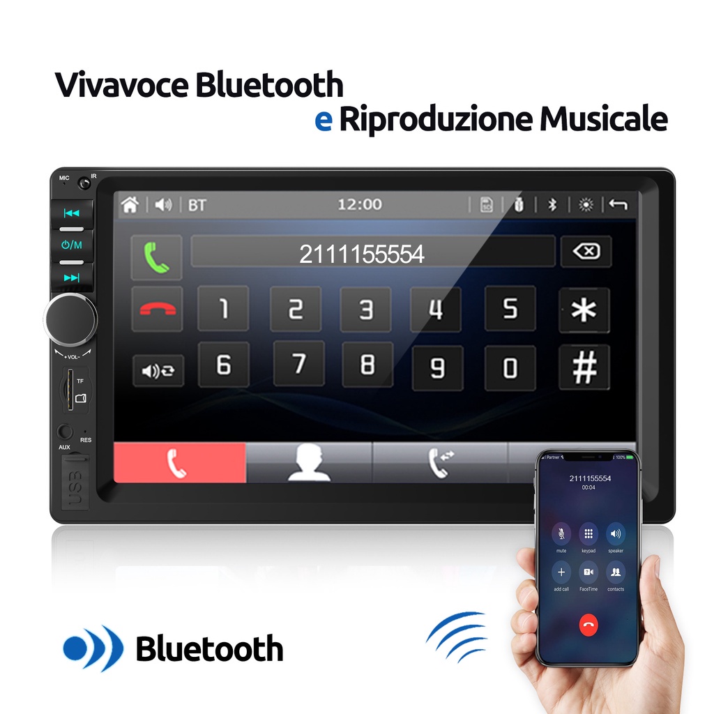 Jual Head Unit 7 inci Double Din Android Bluetooth FM USB AUX 7018B ...