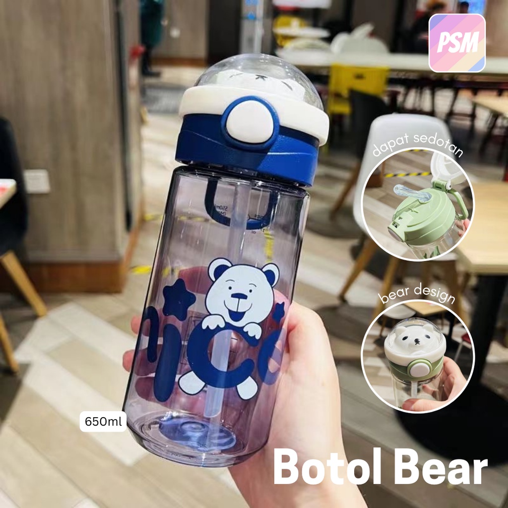 Jual [PSM] Botol Minum Anak Karakter Bear Nice 650ml / Botol Minum ...