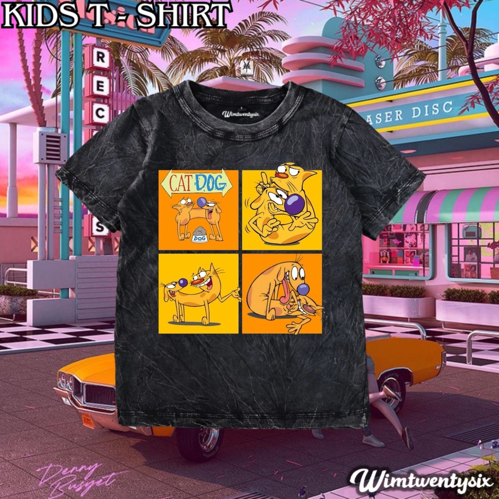 Jual kaos cat and dog washing vintage tee | kaos anak | baju anak ...
