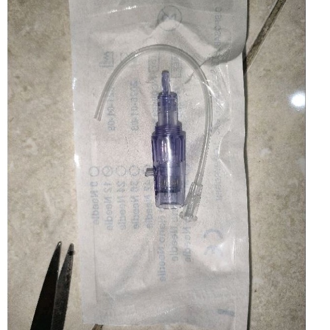 Jual jarum dermapen meso gun mesotheraphy needle 2in1 injeksi serum ...