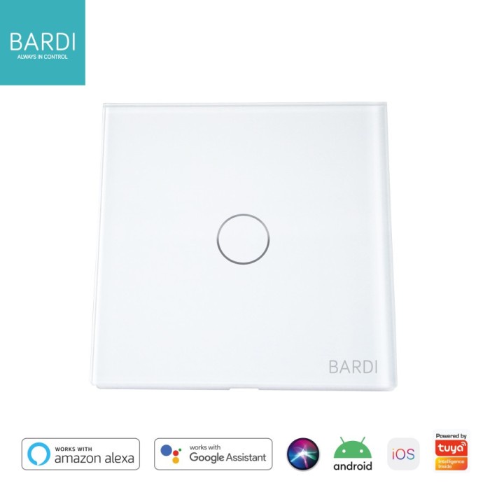 Jual BARDI Smart Wall Switch EU 1 Gang PUTIH Saklar WiFi Touch Sentuh ...