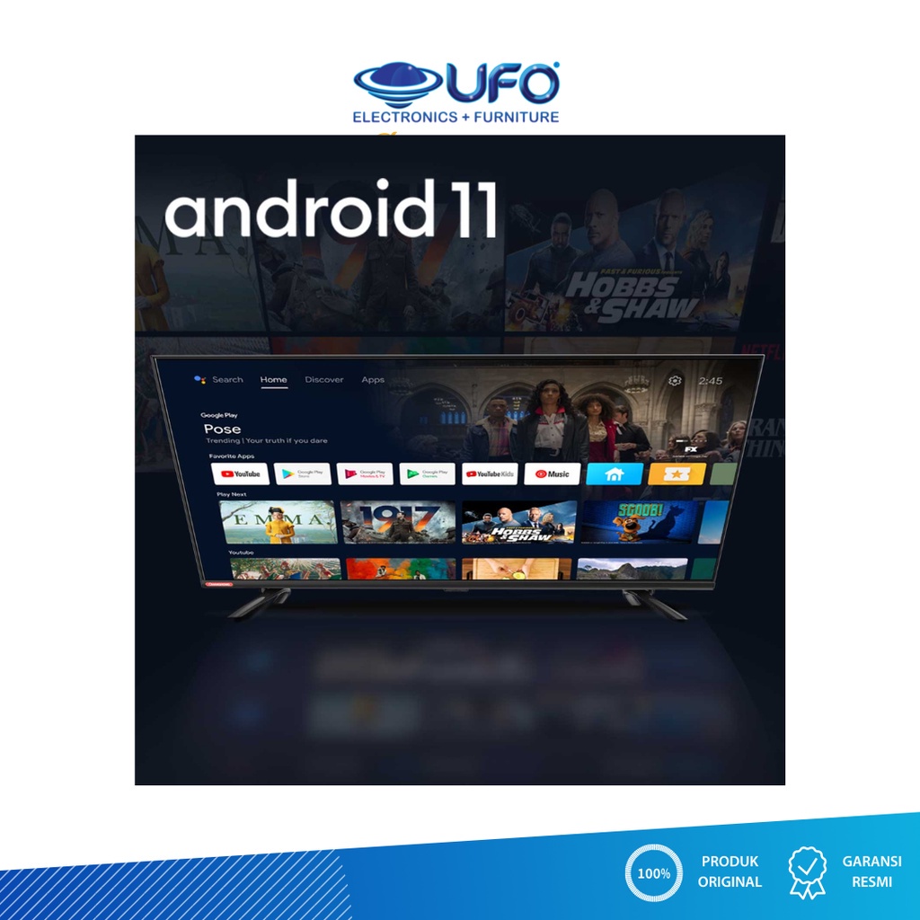 Jual Changhong 40 Inch Smart Android TV Led Full HD L40H7 | Shopee Indonesia