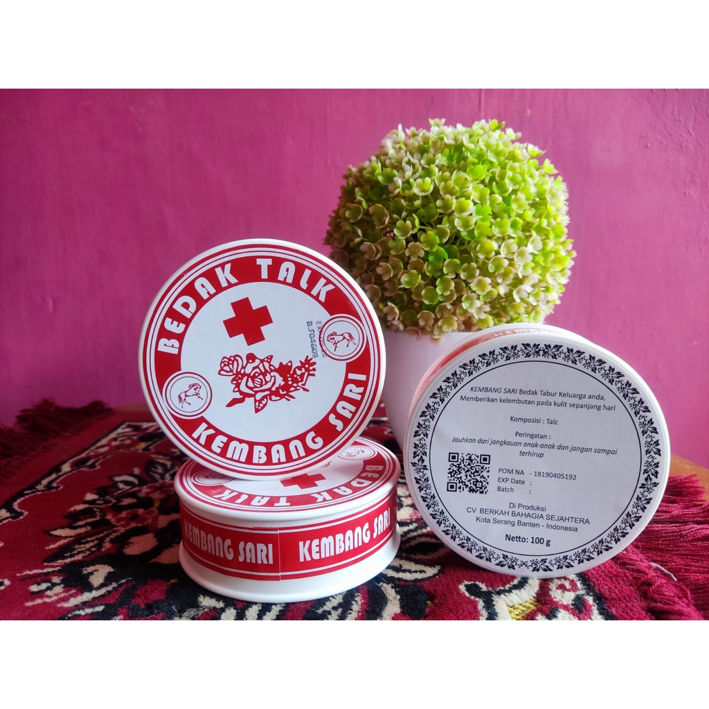 Jual BEDAK KEMBANG SARI TALK POWDER BEDAK BAYI - KEMASAN BARU TIN POT ...