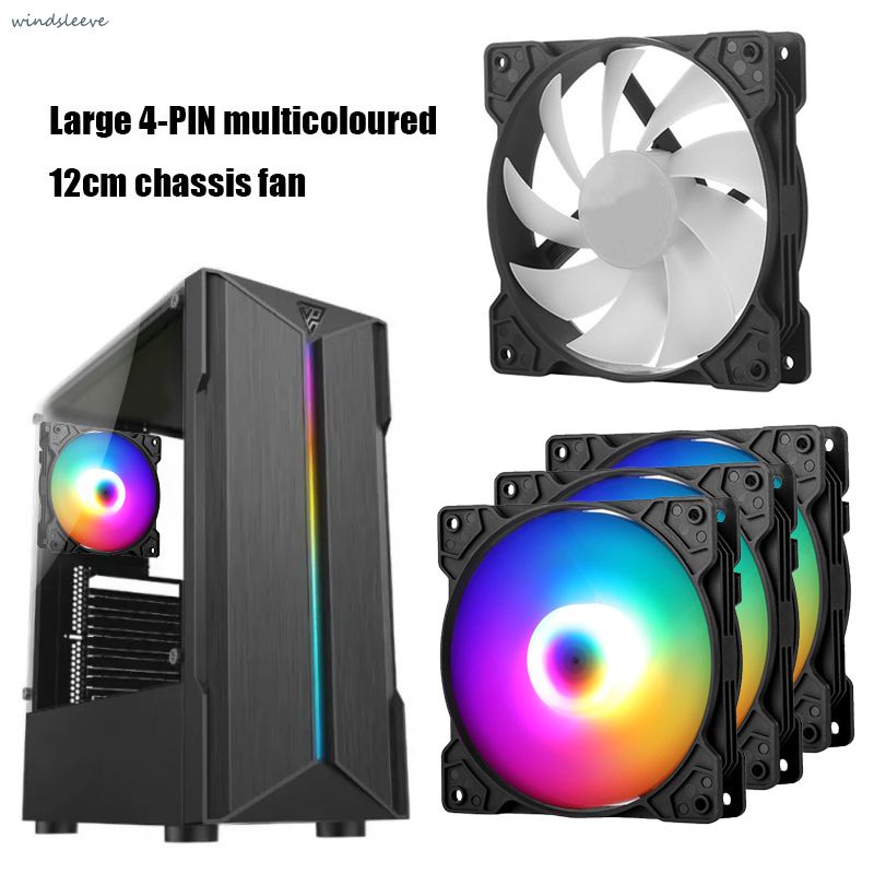 Jual 12cm RGB Fan Case kebisingan rendah /CPU Fan Cooling Processor Fan ...