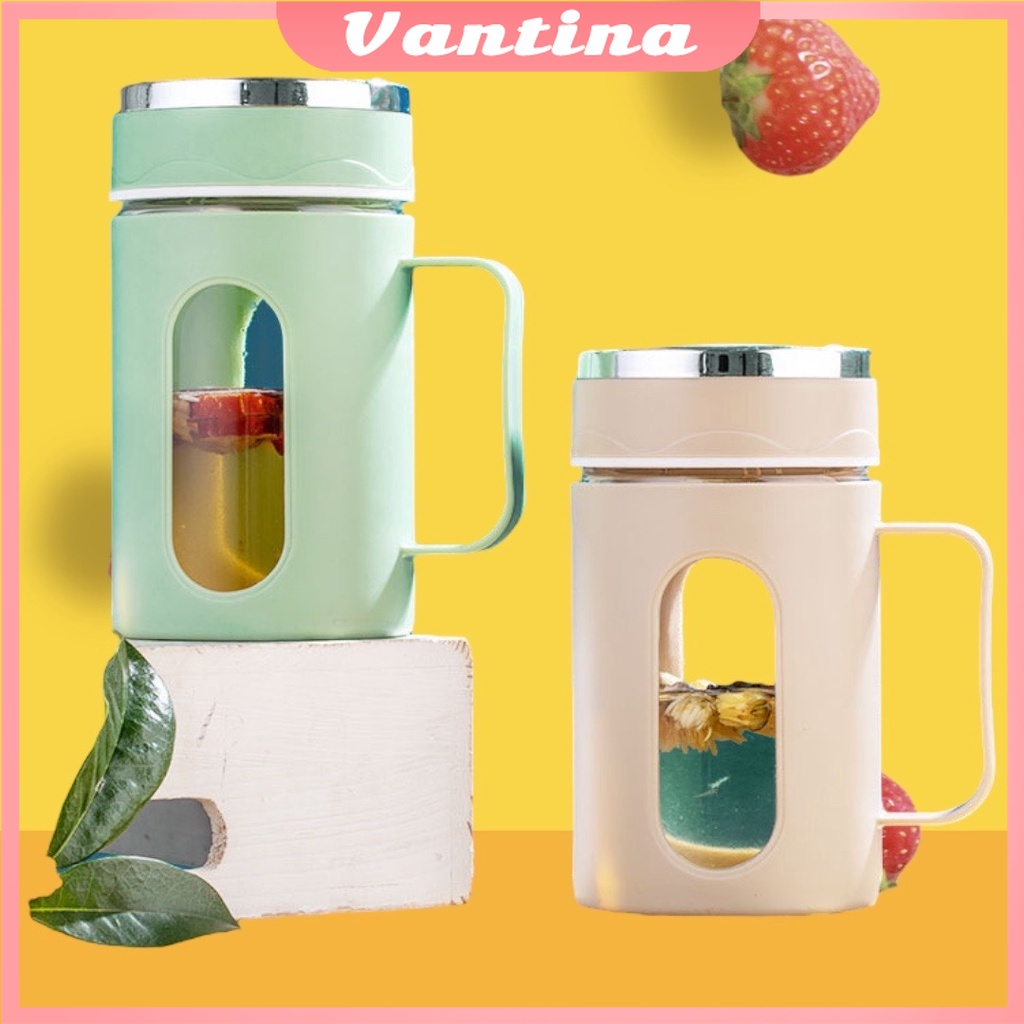 Jual Gelas Kaca Gagang / Gelas Shell 500ML Kemasan Box/Cangkir Minum ...