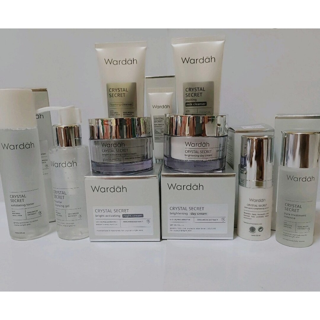 Jual PAKET WARDAH CRYSTAL SECRET ISI 9 PCS / WHITE SECRET | Shopee ...