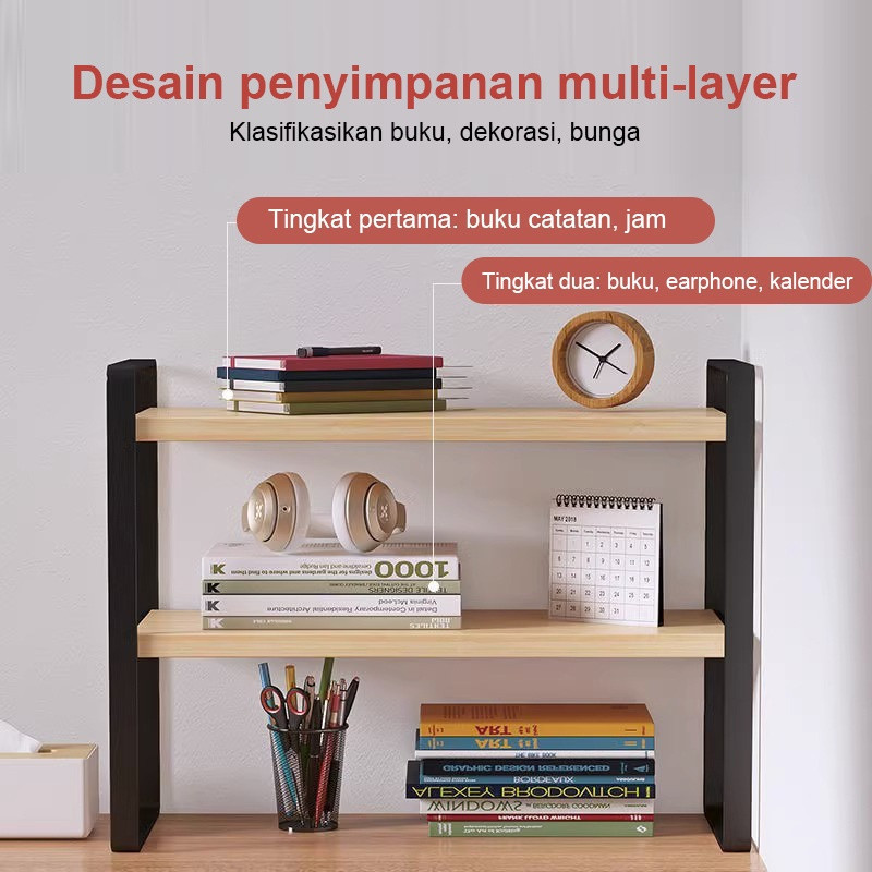 Jual Rak Buku Minimalis Rak Desktop Storage Rak Serbaguna Desktop Rak ...
