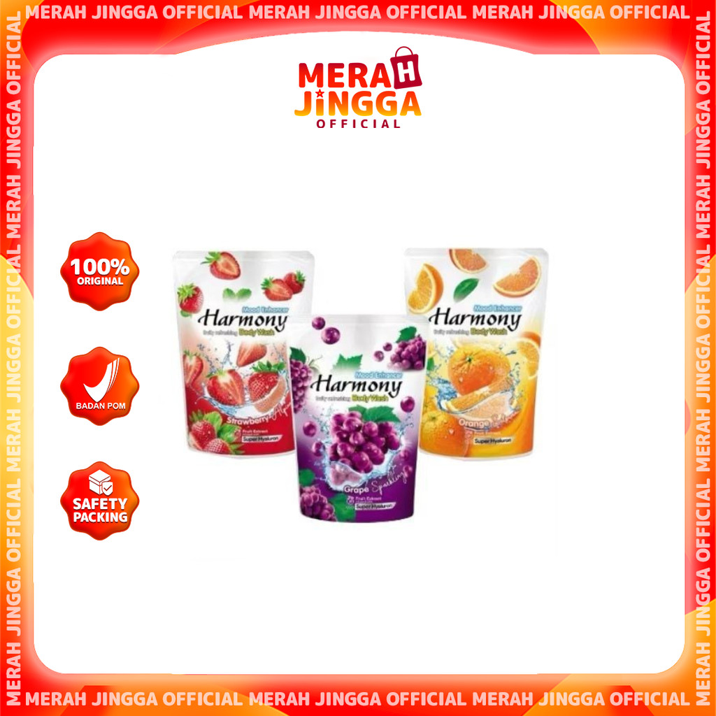 Jual Harmony Sabun Cair Fruity Refreshing Body Wash All Varian 400mL ...