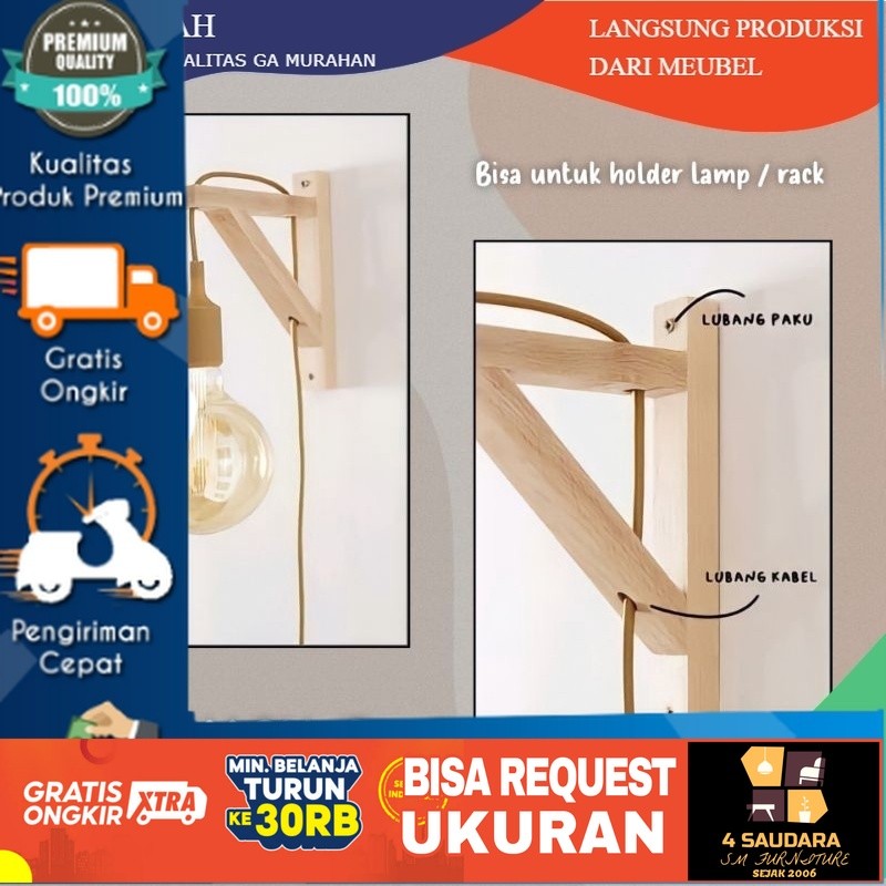Jual Siku Dinding Kayu Untuk Rak Ambalan 20x15cm | Shopee Indonesia