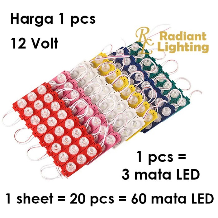 Jual Lampu LED module 3 mata 12V Mata Besar | Shopee Indonesia