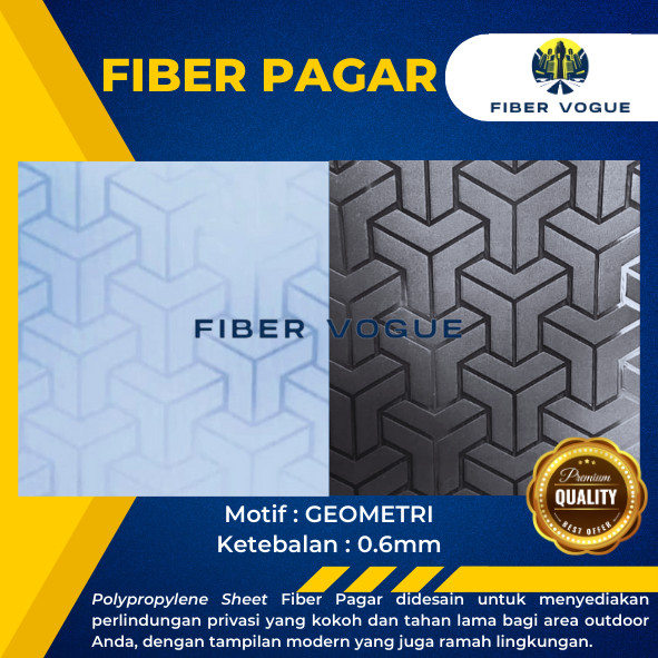 Jual [FIBERVOGUE] Fiber Plat Roll Penutup Pagar Motif GEOMETRI Top ...