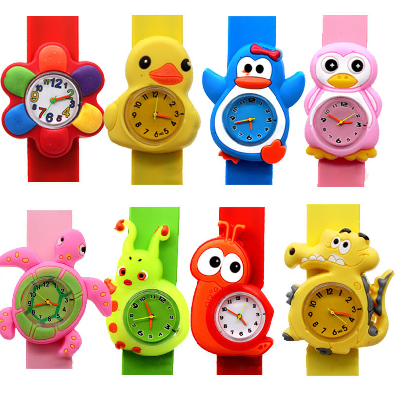 Jual Digital Watch Slap Snap On Cartoon Watches Child Silicone ...