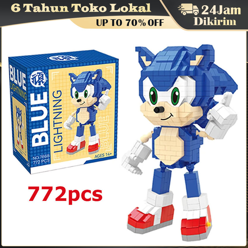 Jual Mini Sonic Block Anime Series / Mainan Balok Susun DIY Karakter ...