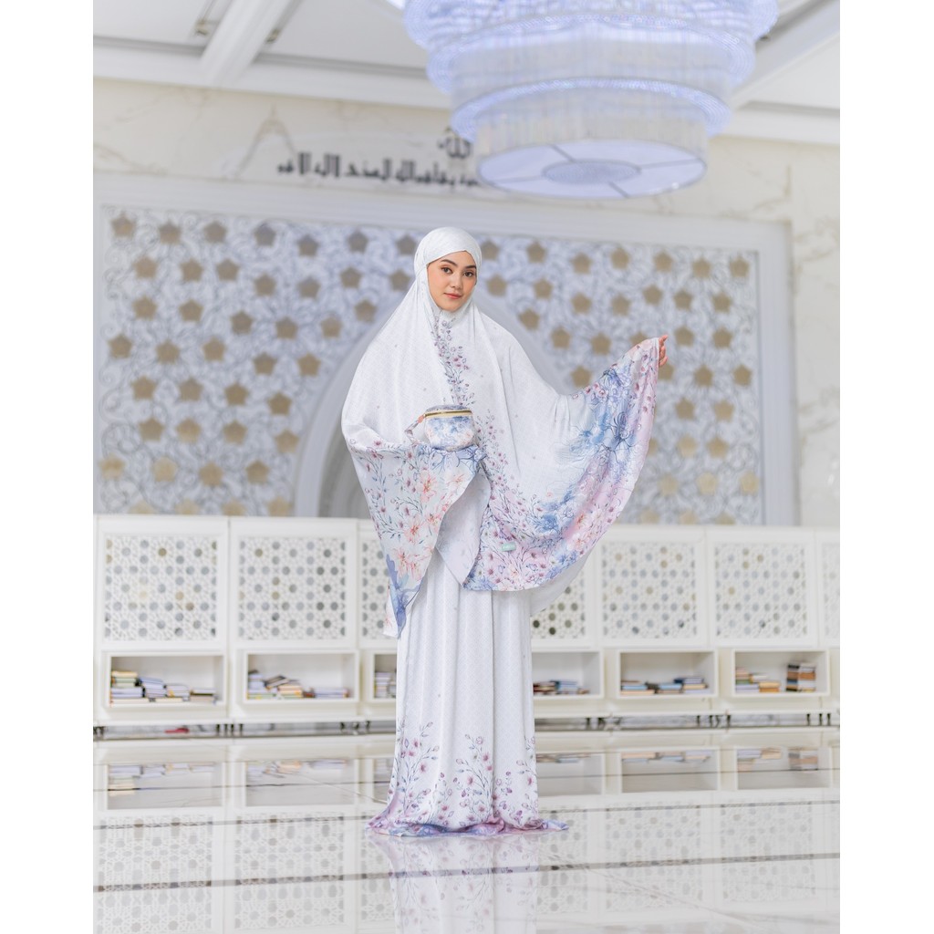 Jual Naeka Mukena Adreena Silk Premium Printing 2in1 Free Box Free ...
