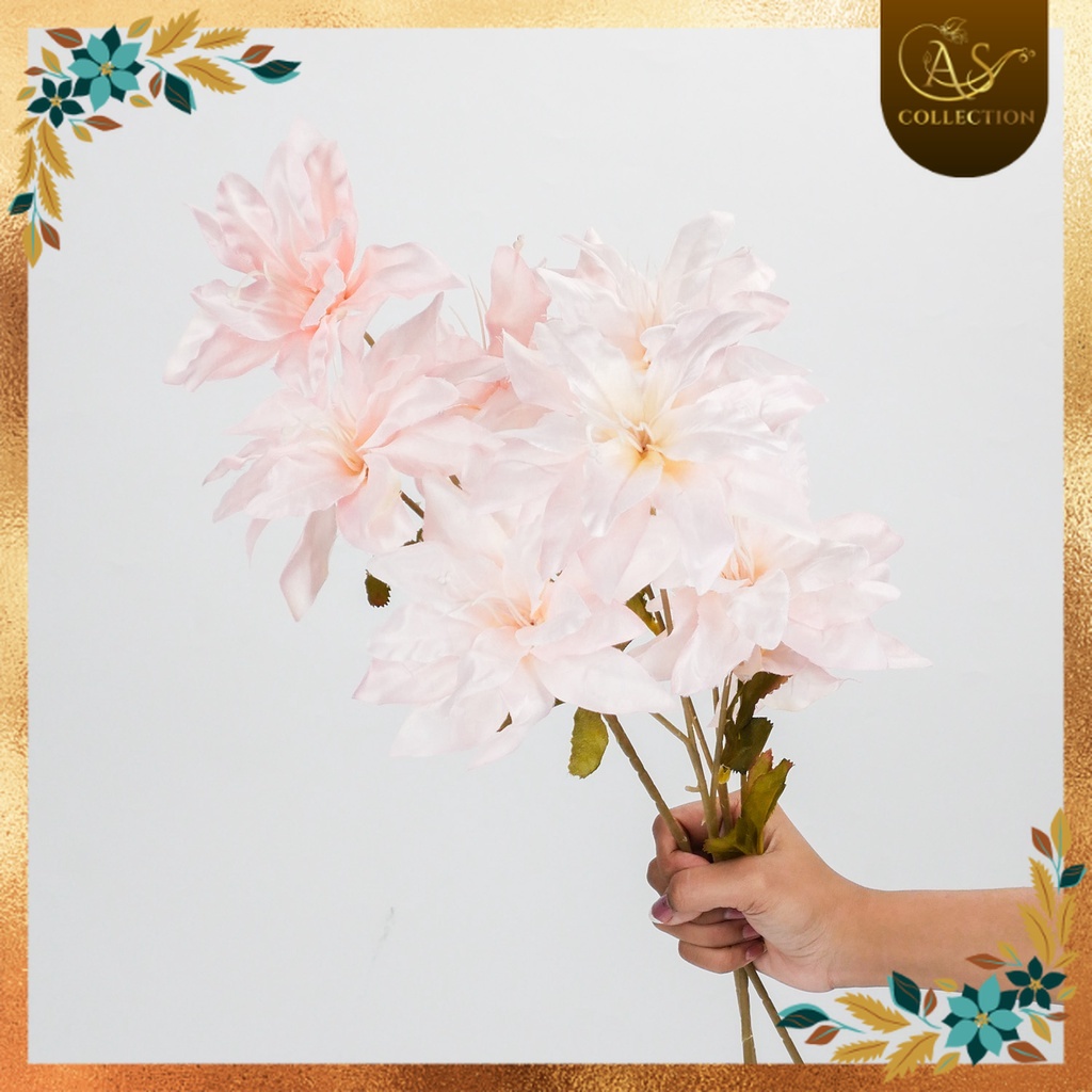 Jual Lily Tangkai Panjang Cabang 3 Bunga Lili Palsu Lily London Heart ...