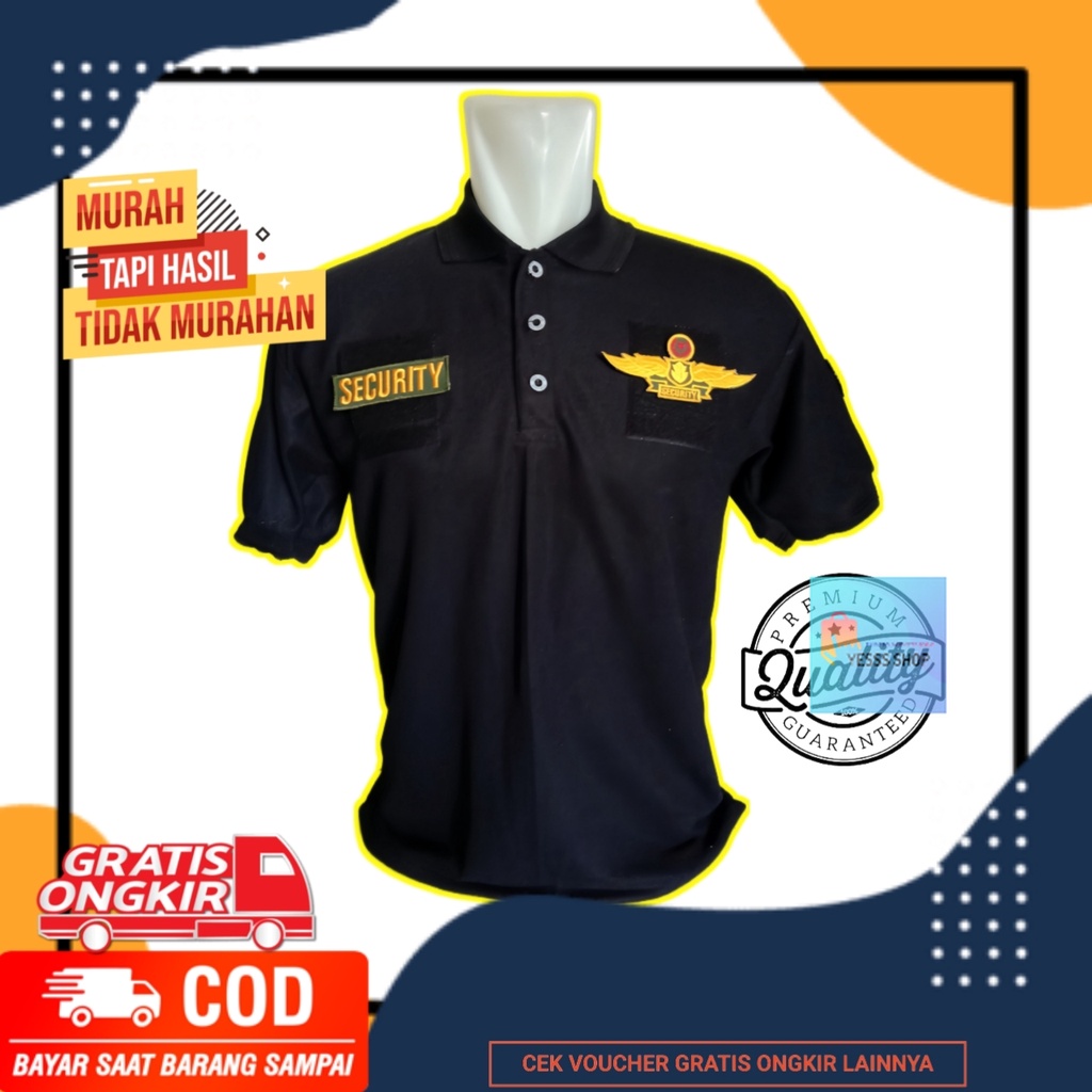 Jual Baju Kaos Kerah Security Logo Wings Army Emblem Perekat Bisa Copot ...