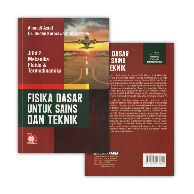 Jual Buku Fisika Dasar untuk Sains dan Teknik Jilid 2 : Mekanika Fluida dan Termodinamika ...